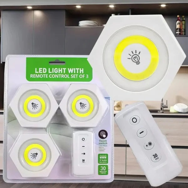 Buy 3Pcs Remote Control LED Tap Wall Light online - Shop Now – 99wholesale