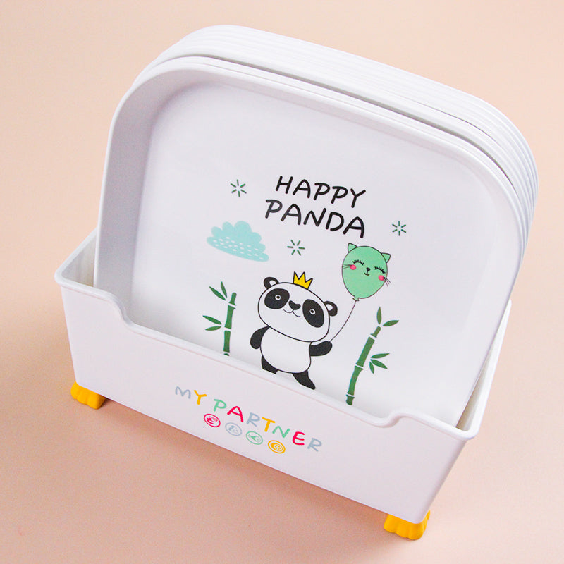 Animal Square Food Plate with Stand (8 Pc Set) – 99wholesale
