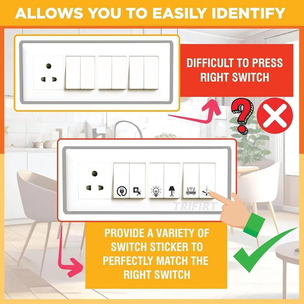 Buy 126 set of 3D colorful switch board stickers Online - 99Wholesale ...
