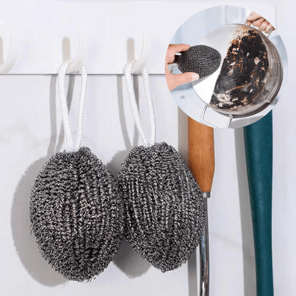 Multipurpose Wire Ball Scrubber – Heavy-Duty Stainless Steel Cleaning ...