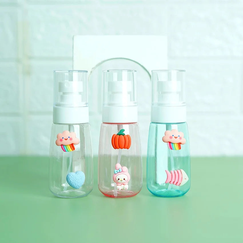 Cute Cartoon Sticker Spray Bottle – Portable Mini Spray Bottle ( Pack ...
