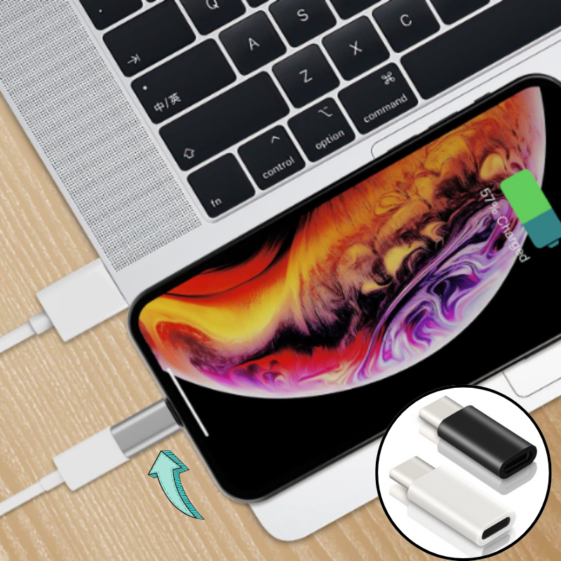 Type-C to iPhone Converter – Fast Charging & Data Transfer OTG Adapter ...