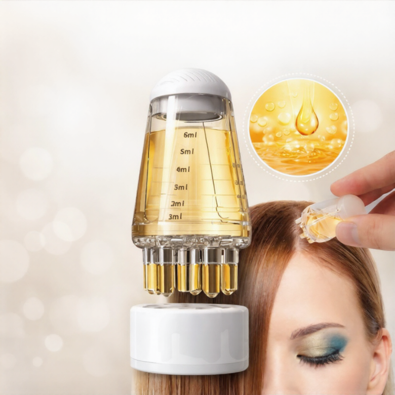 Hair Oil Applicator Bottle with Comb | Scalp Massage Oil Dispenser Bru ...
