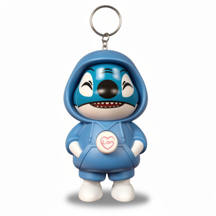 Disney Stitch Face-Changing Keychain – Cute Mood-Changing Cartoon Key ...