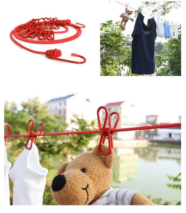 12 Clip Cloth Drying Rope – 99wholesale