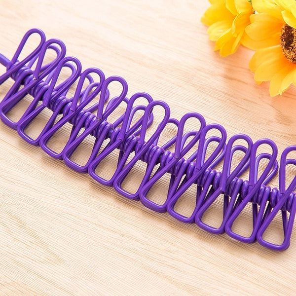 12 Clip Cloth Drying Rope – Strong Nylon Travel Clothesline with Stain ...