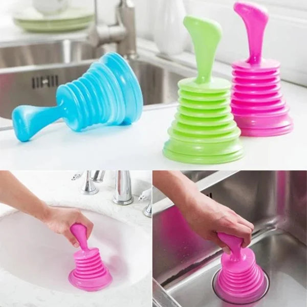 Kitchen Sink Drain Cleaner Plunger – Handy Plastic Plunger for Clogs ...