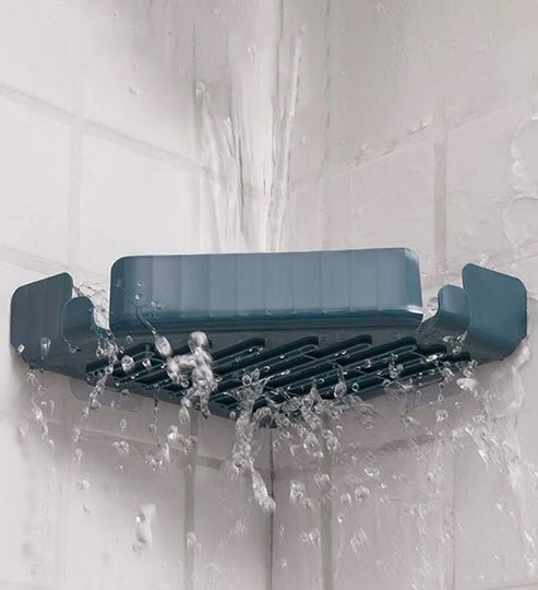 Triangular Bathroom Corner Storage Rack – Wall Mounted Shower Organize ...