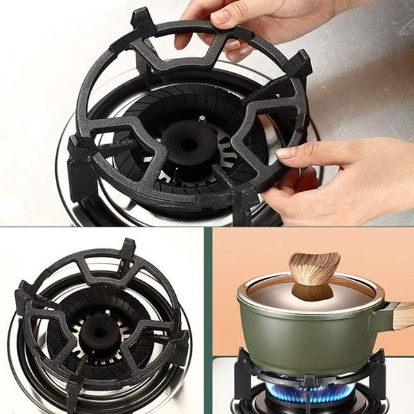 Gas Stove Support, Round Shape Cast Iron Gas Pan & Pot Stabilizer ...