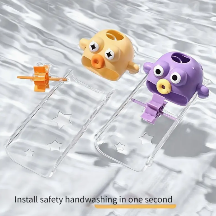 Cute Animal Faucet Extender-Soft Silicone Water Diverter for Easy Hand ...