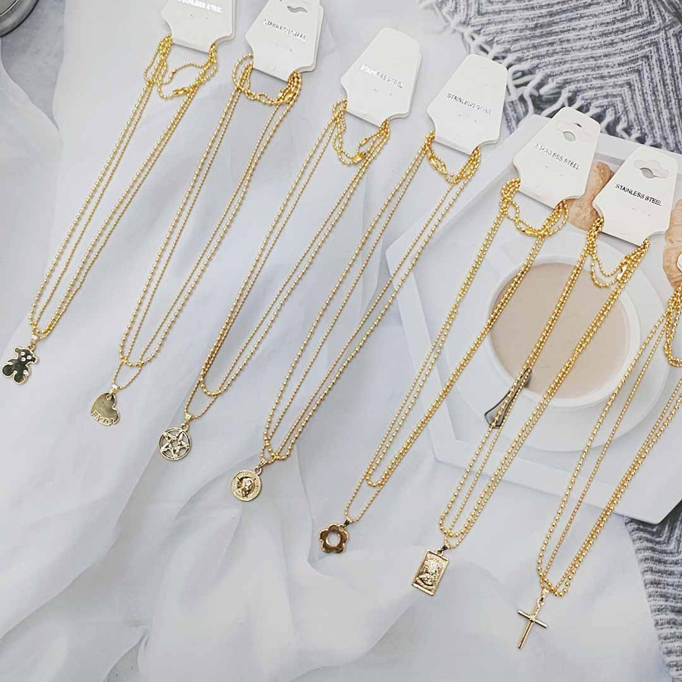 Double Sweater Chain With Charm (Random) – 99wholesale