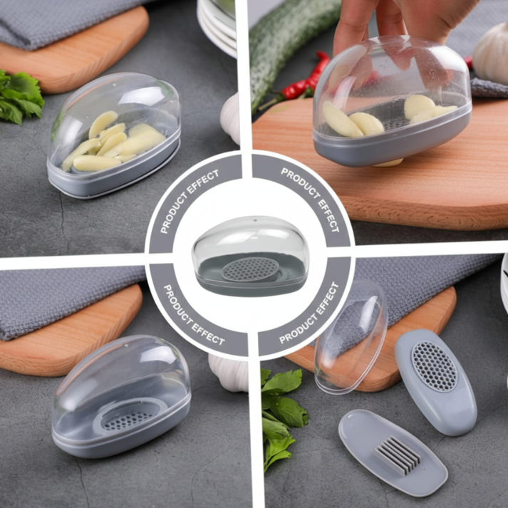 Manual Garlic Chopper – Easy Mesh Garlic Masher with Pressure Mechanis ...