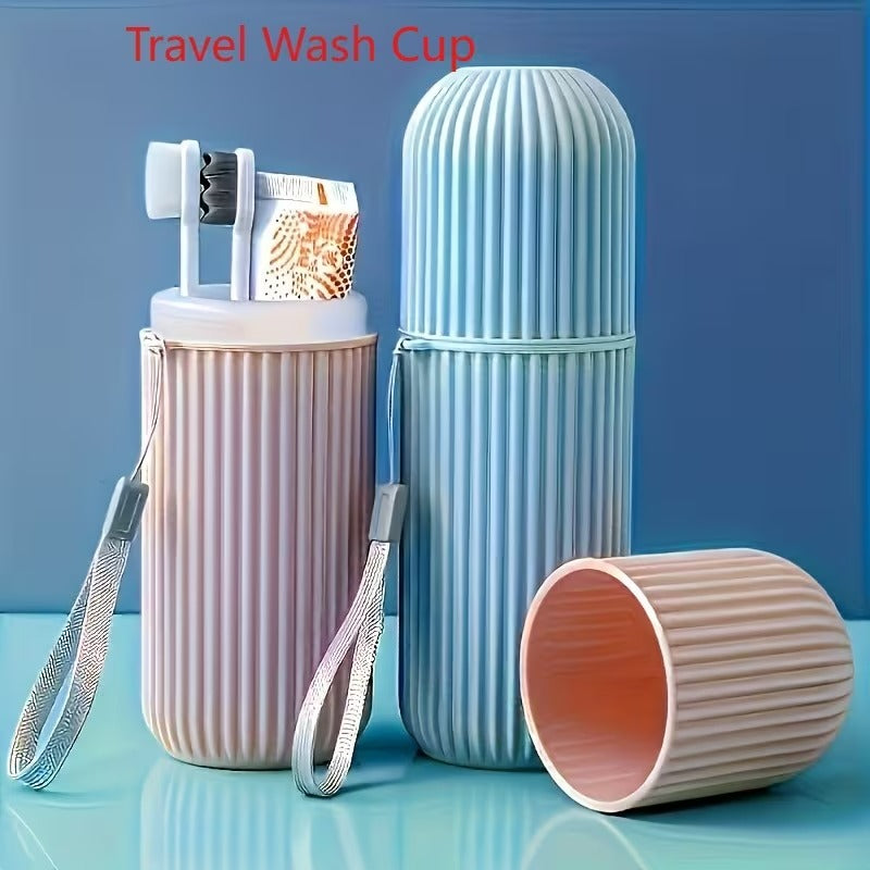 Capsule Shape Travel Toothbrush & Toothpaste Case Holder – Portable Pl ...