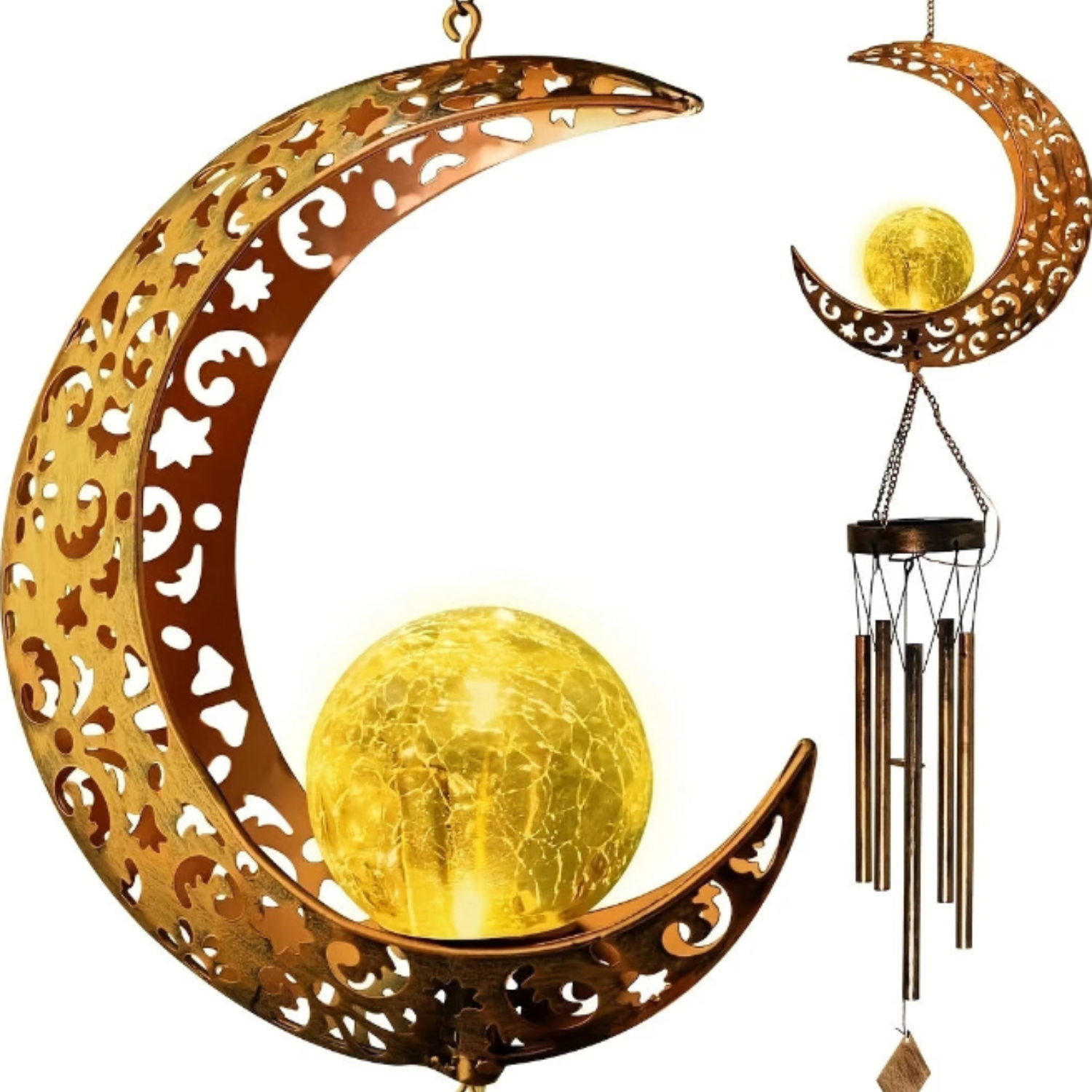 Buy LED Solar Moon Wind Chimes – Decor Just ₹ -99wholesale